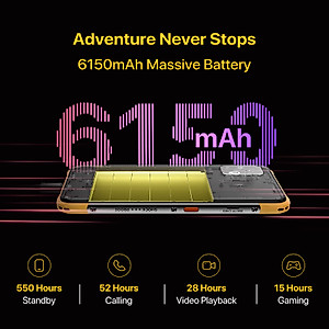 UMIDIGI Rugged Unlocked Smartphones, BISON X10 4G+64GB IP68/IP69K Waterproof Shockproof Phone Helio P60 Android 11 6.53" FHD+ 6150mAh Fast Charge NFC Rugged Smartphone