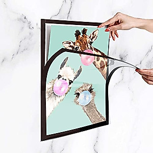 AOSGEDY 6 PACK Diamond Painting Picture Frames for 30x40cm, Diamond Art Canvas Frames 12" x 16", Self Adhesive Diamond Magnetic Art Frame, Frames for Wall Window Door Black, Inside Size 10" x 14"