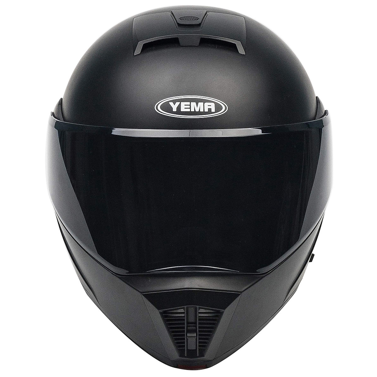 Motorcycle Modular Flip-up Helmet DOT and ECE Approved - YEMA YM-929 Motorbike Casco Moto Bike Racing Helmet with Sun Visor for Adult,Youth Men and Women - Black,M