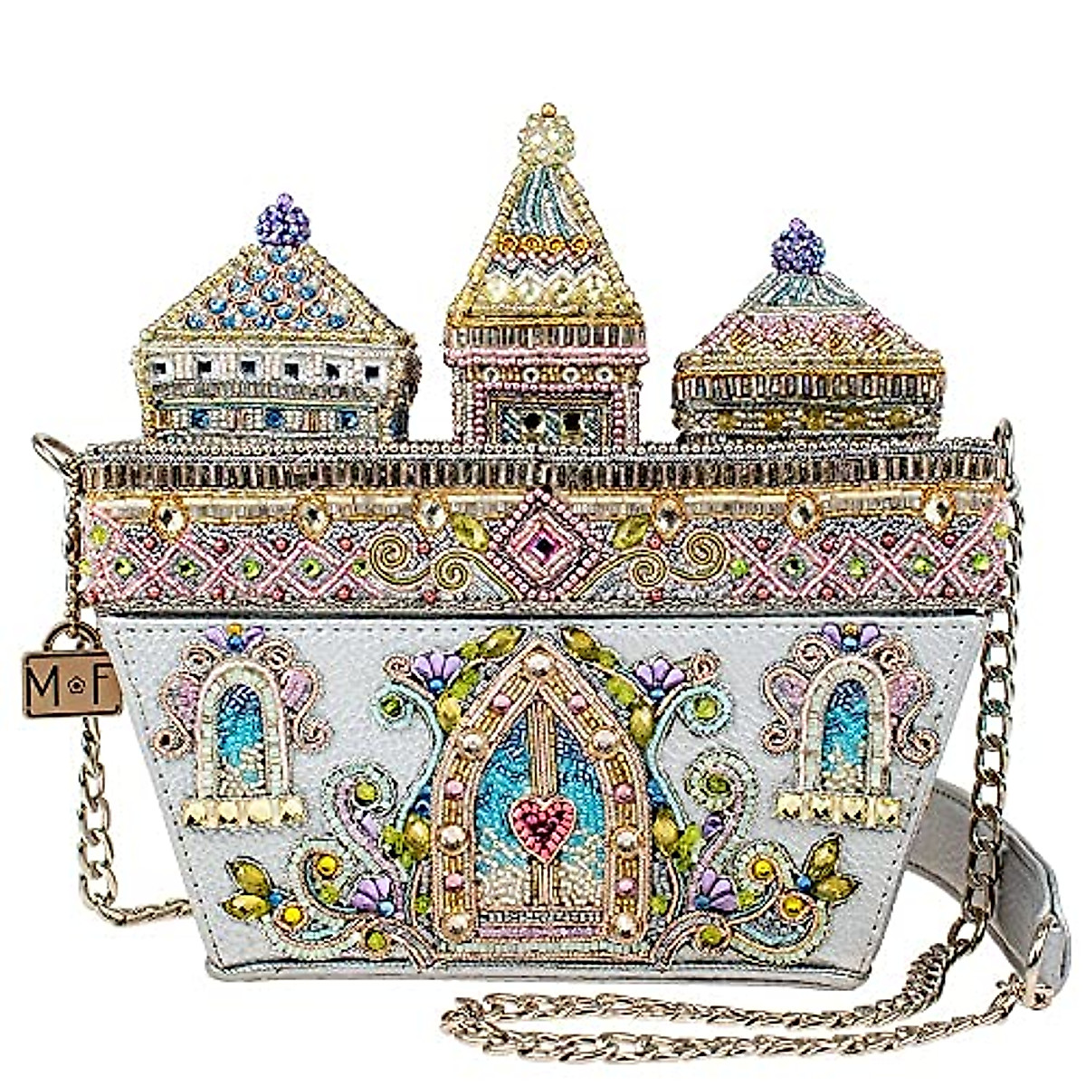 Mary Frances Castles in The Air Crossbody Handbag, Silver