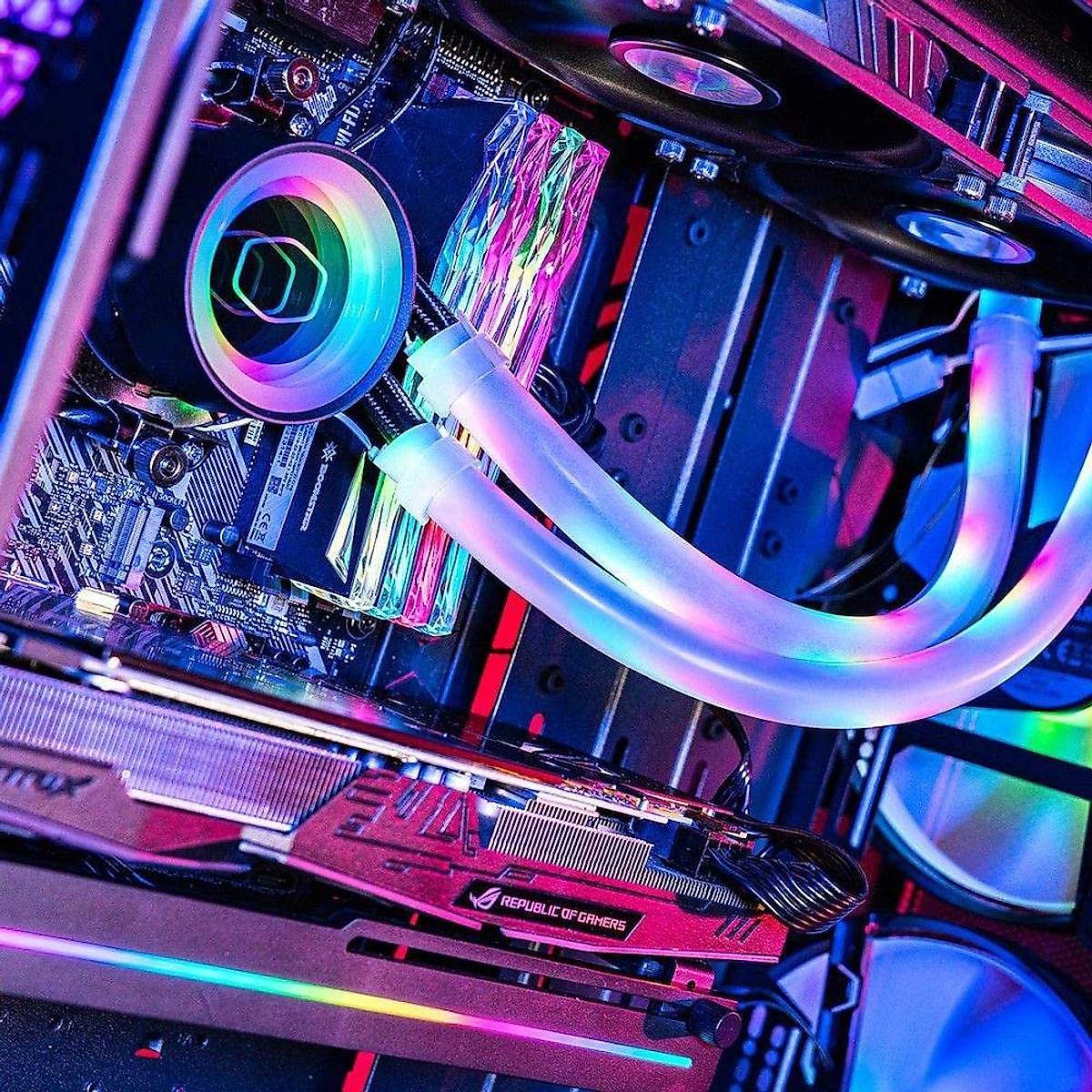 Cooler Master Addressable RGB LED Tube Sleeve A1, 30 ARGB LEDs Soft Rubber Easy molding Versatile Sizing 12mm Diameter for Liquid Cooling Tubing