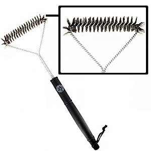 KHOMO GEAR - BBQ Grill Brush - Heavy Duty 18'' Long BBQ Cleaning Metal Brush