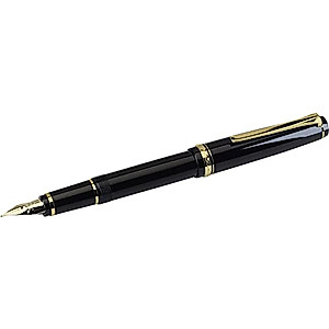 PILOT Namiki Falcon Collection Fountain Pen, Black Barrel with Gold Accents, Soft Fine Nib (60152)