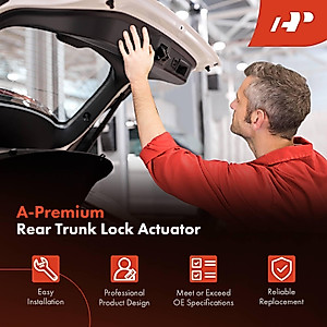A-Premium Rear Door Lock Latch Actuator Compatible with 2016 2017 2018 2019 2020 Trunk Latch Lid Lock Actuator, L4 1.6L/L4 2.0L/L4 2.4L, Sedan, Trunk Lock Actuator, Replace# 81230-D4000, 81230D4000