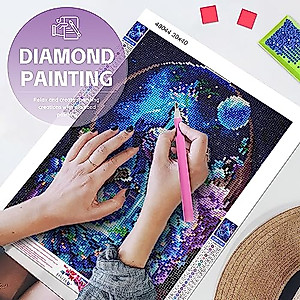 Buewutiry Peacock Diamond Painting Kits for Adults, DIY 5D Full Drill Diamond Art Kit for Adults Beginner, Diamond Dots Painting Craft for Home Wall Decor 12x16 Inch (Peacock)