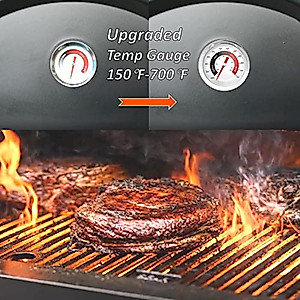 3 inch Upgraded Temperature Gauge Kit Replacement for Masterbuilt 560/800/1050XL Gravity Series Digital Charcoal Grill + Smokers
