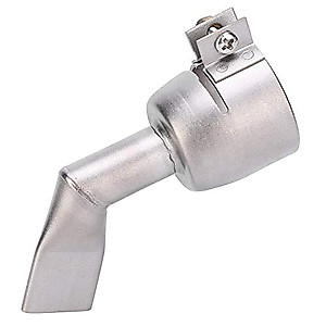 Welding Gun Nozzle, 2Pcs 120 Degree Stainless Steel Hot Air Gun Nozzle, Flat Nozzle Welding Heat Gun Accessories, for Welding PP PVC Plastic Sheet