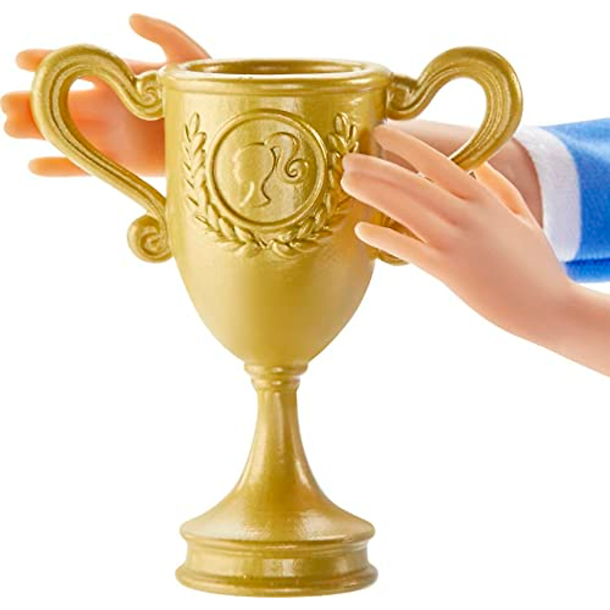 Barbie Soccer Coach Playset with Blonde Soccer Coach Doll, Student Doll and Accessories: Soccer Ball, Clipboard, Goal Net, Cones, Bench and More for Ages 3 and Up