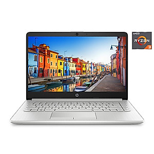 HP 14-inch HD AMD Ryzen 3 3.5GHz 4GB 1TB HDD Radeon Vega 3 Webcam Windows 10 Laptop Sliver (1TB HDD, Silver) (Renewed)