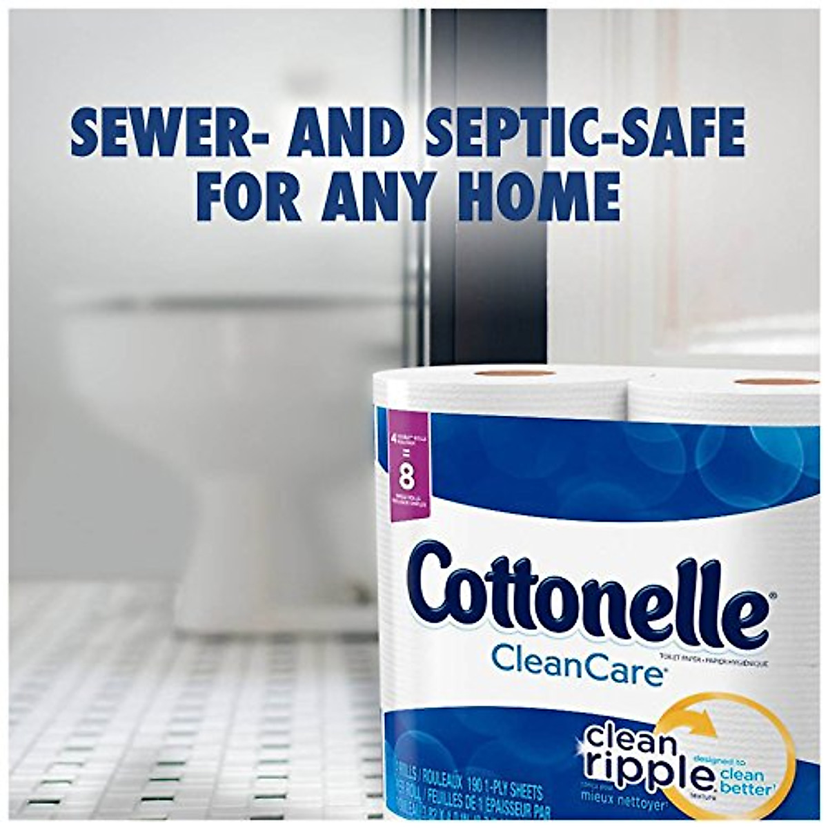 Cottonelle Clean Care Double Roll Toilet Paper,12 rolls, 190 Count