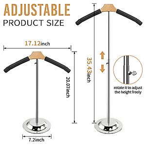 Fumingpal 20-35 Inch Height Adjustable Shirt Display Stand, T Shirt Display Stand for Vendors, Shirt Rack for Clothing Dress Garment Coat Retail (Black, 1 Pcs)