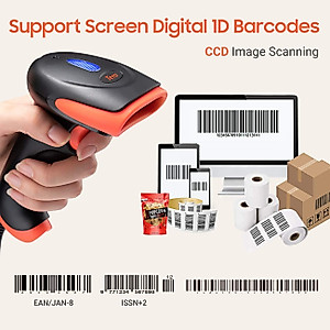 Tera 1D CCD Wired Barcode Scanner: Ultra High 2500 Pixel Precise Resolution USB Bar Code Reader Linear Bar Code Scanner Super Fast Scanning Speed Plug and Play, Model 1861