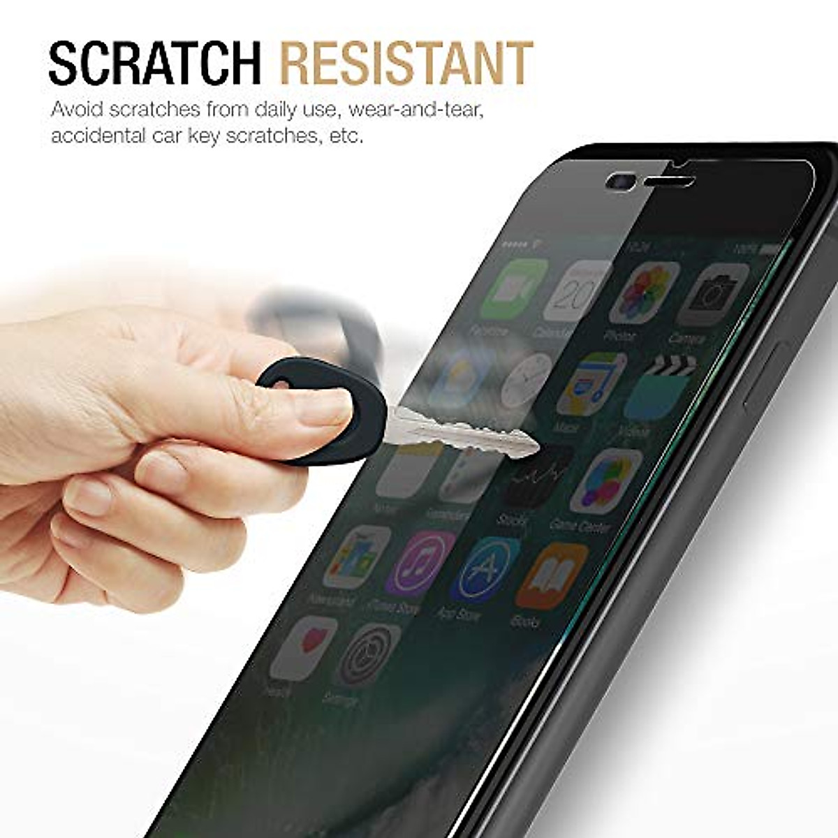 uShield Privacy Screen Protector for Apple iPhone 8 / iPhone 7/ iPhone SE 2020 (Installation Frame) Tempered Glass Screen Protector Compatible with iPhone 8, 7, SE 2nd Gen (3Pack)