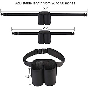 CM 2-Bottles Beer Belt Strap Can Holder Soda Beverage Holder with Buckle for BBQ Party Camping Beer Can