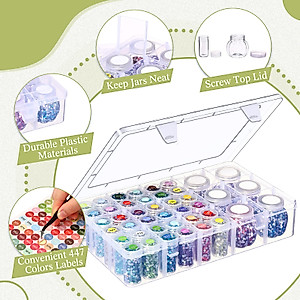 Willinglong Diamond Painting Storage Containers with 42 Grids Bead Organizer with Diamond Painting Accessories for Diamond Art Storage DIY Diamond Art Craft Jewelry Bead Storage