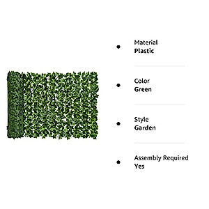 DearHouse Artificial Ivy Privacy Fence, 157.5x39in Artificial Hedges Fence and Faux Ivy Vine Leaf Decoration for Outdoor Decor, Garden Decor
