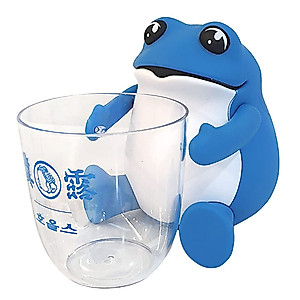 Jinro Soju Frog Figurine, Jinro Soju Shot Glasses, Soju Beer Mixing Glass, Soju Cup, 360ml, Clear, Blue