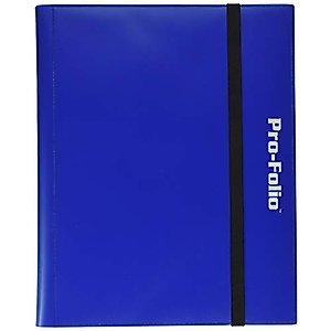 BCW Pro-Folio 9-Pocket Card Album - Blue | Archival Safe, Side-Loading Trading Card Binder | Premium Collectible Storage Solution for Trading Cards, TCG, Sports Cards, and More - 360-Card Capacity