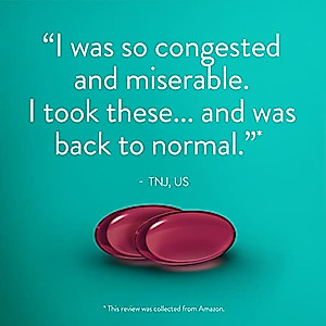 Vicks Sinex SEVERE, All-In-One Sinus + Mucus Relief, Non-Drowsy, Loosens Mucus, Maximum Strength Relief of Pain, Pressure, Congestion, & Headache Relief, 24 LiquiCaps