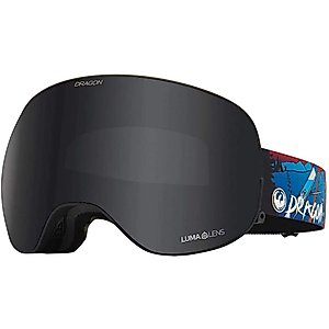 Dragon Alliance Mens X2 Snow Goggles, Teddy/Lumalens Dark Smoke, Lumalens Violet, OFA