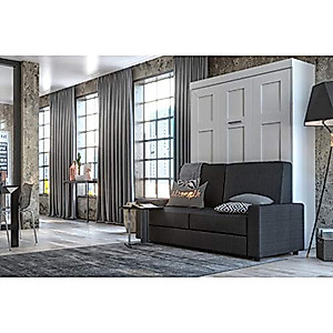 Bestar Edge Queen Murphy Bed with Sofa, White