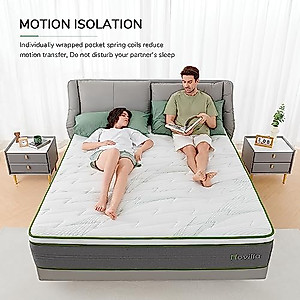 Novilla California King Mattress,12 Inch Gel Memory Foam Hybrid Mattress with Individually Pocket Springs, Breathable Mattresses for Cool Sleep,Motion Isolation & Pressure Relief, Medium Firm,vigour