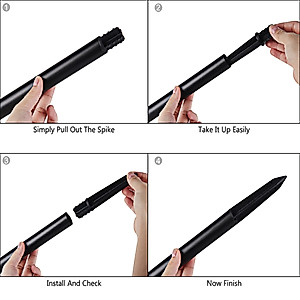 voona Solar Outdoor Pathway Lights Matt Black Stainless Steel Painted LED Lights for Garden Landscape Path Yard Driveway (black-8pack)