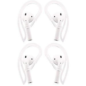 Rayker Earhook Ear Fins Replacement for Airpod, [Anti-Lost] Adjustable Soft Silicone Earbud Hook Earhook, Design for Airpod, Gel, 2 Pairs, Clear