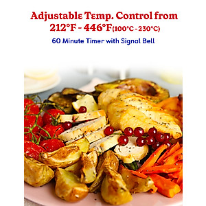 Betty Crocker Air Fryer Convection Toaster Oven, Multifunction 6-Slice Toaster and Air Fryer Oven, 0.8 Cu. Ft. 6 Slice Capacity AirFryer Toaster Oven Combo, 7 Function Convection Oven, White