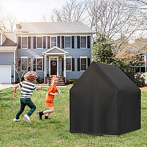 Andacar Outdoor Playhouse Cover, Waterproof Wooden Kids Playhouse Cover for Kids Outside Dustproof Play Houses Cover All-Weather Protector Black- 57" L x 57" W x 63" H