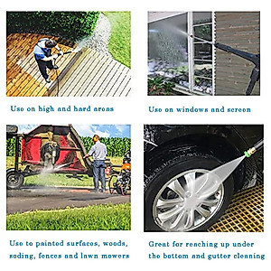 Podoy Pressure Washer Sprayer Nozzle Tip 1/4" Size 3.0, 15 Degree 030 Stainless Steel for Accessory Kit, for 2500Psi, 3000Psi, 3500Psi, 4000Psi Yellow Pressure Washer (Pack of 6)