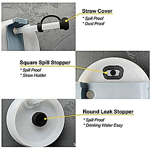 Silicone Spill Proof Stopper Set 3 Compatible For Stanley Cup 1.0 40oz/ Tumbler Accessories Cup Leakage Water 30oz proof and Including stopper cover Proof With Stanley 30oz/40oz, cup Sets sq