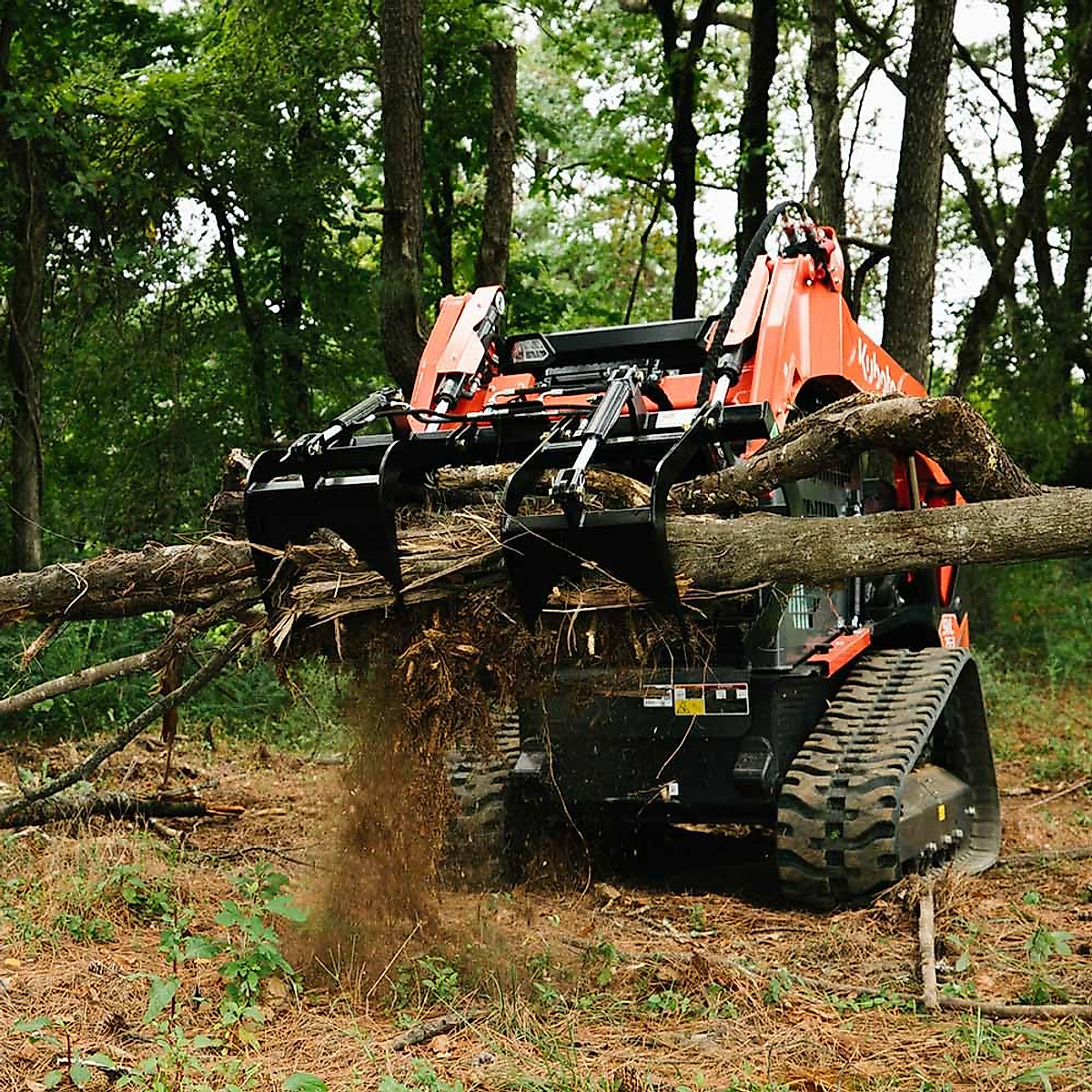 Titan Attachments 60" Economy Series Root Grapple Bucket Attachment, Universal SSQA Connection, Twin 3,000 PSI Cylinder with Cylinder Guard, Back Stoppers, 3/8" Thick Steel Frame