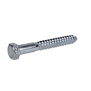The Hillman Group 230131 Hex Lag Screw, 1/2-Inch X 4-Inch, Zinc (25-Pack)