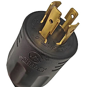 Fullsky FC-L42TTMale L14-20P Twist Lock 20A Adapter, Generator to RV Adapter Cord, Male 4Prong 20 Amp Twist Lock Adapter, L14-20P to TT-30R for Generator to RV Trailer Camper Output 125V