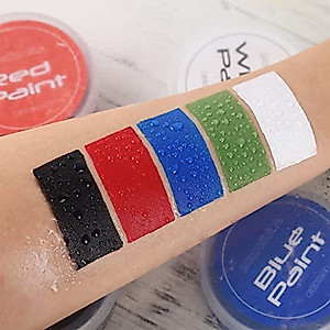 BOBISUKA Red Face and Body Paint, Professional Oil Based Creamy Painting Palette for Party Halloween Stage Cosplay Clown SFX Makeup - Non Toxic For Adults and Kids (Large 70g/2.46oz)