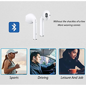 UCLL Wireless Headphones, Noise Canceling Bluetooth Headphones Stereo IPX5 Waterproof in-Ear Sports Bluetooth Headphones with Mini Charging Case and Built-in Microphon,for iPhone Android