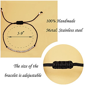 OBSUN Morse Code Bracelet Funny Gift for Women with Meaning Card Gift Card for Best Friend Couple Mom Family (I am fearless)