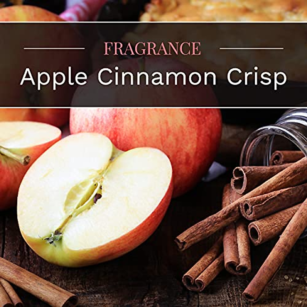 Candle-lite Scented, Apple Cinnamon Crisp Fragrance, One 18 oz. Single-Wick Aromatherapy Candle with 110 Hours of Burn Time, Red Color