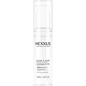 Nexxus Clean & Pure 5 in 1 Invisible Oil for Frizzy Hair, Nourishing Detox Paraben & Dye Free, 3.3 Fl Oz