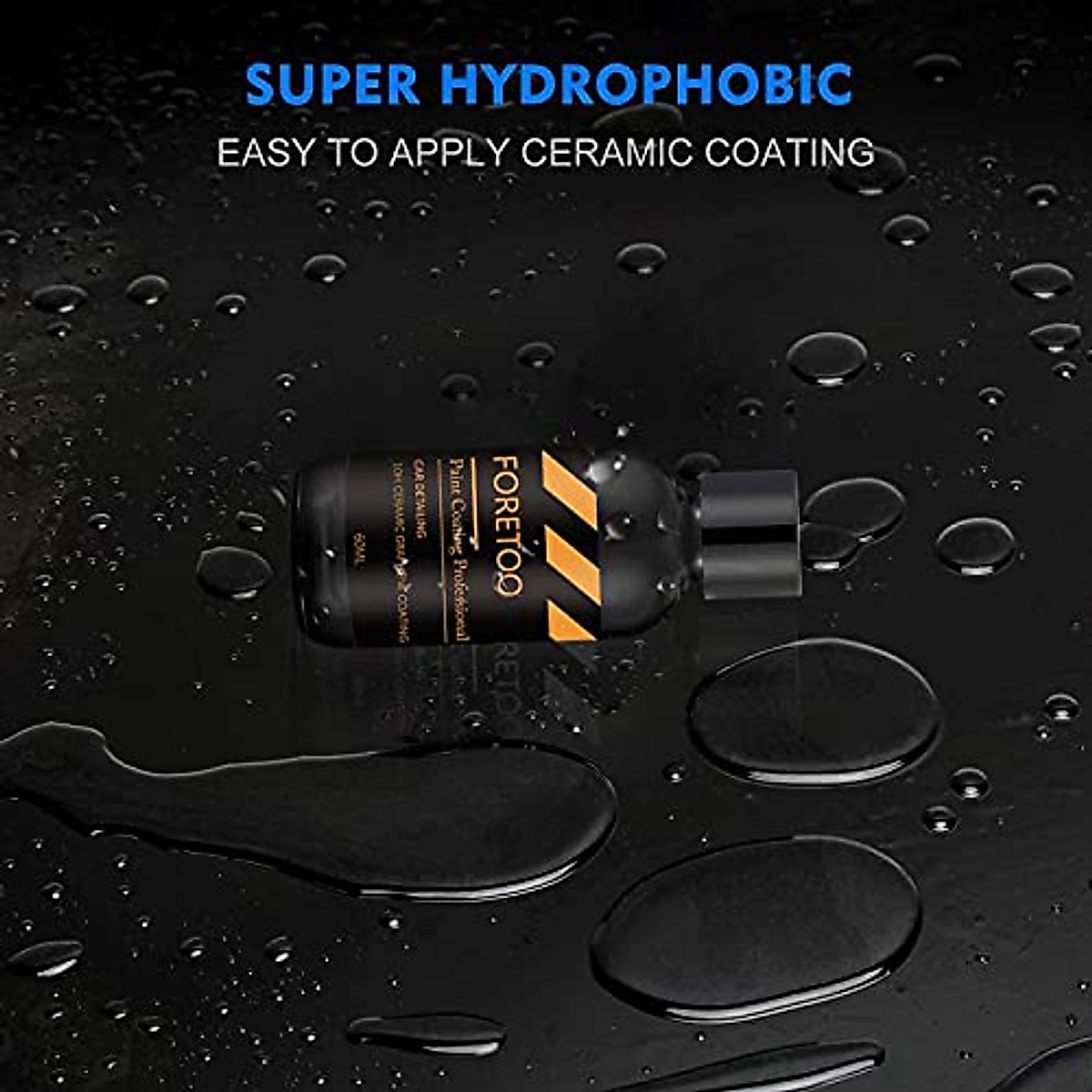 FORETOO 10H Ceramic Graphene Coating ,Upgraded Graphene UV Technology 10+ Years of Long Lasting ProtectionHigh Gloss Anti-Scartch Easy to Use,Stronger than Car Wax ,Use for all Car,Boat,Truck,RV Motorcycle 60ML