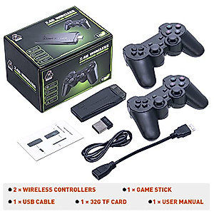 Retro Video Game Console, Ombsyej Wireless Handheld Game Console, 3500+ Classic Game, 2.4G Wireless Controllers, 7 Emulator Consoles, HDMI Output TV Video, Ideal Gift for Kids and Adults, 32G