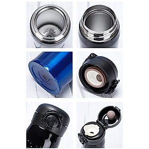 Water Bottle Thermoses Starry Sky, Thermal Vacuum Cups for Hot and Cold Drinks, BPA Free Stainless Steel Insulated Leak-proof Flask for Boys and Girls School Kids Indoor Outdoor Sports(17 oz Blue)