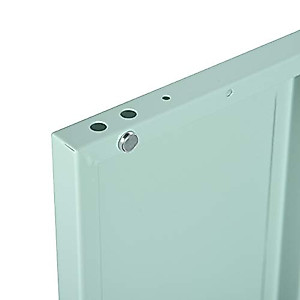 FurnitureR HouseinBox Double Door Locker Modern Style Metal Cabinet with 3 Shelves for Living Room, Bedroom and Office White…