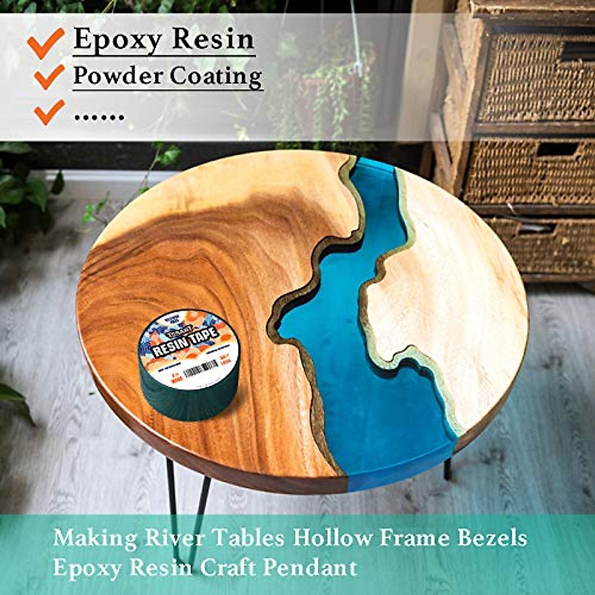 TSSART Resin Tape for Epoxy Resin Molding - Thermal Silicone Adhesive Tape, Oxidation and High Temperature Resistance Easy Peeling, Epoxy Release Tape for River Tables - 2 inch Wide 54FT Long