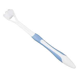 Ellylian 3 Sided Sensory Toothbrush Travel Toothbrush For Kids Complete Teeth And Gum Care Angle Bristles Clean Each Tooth, Soft And Gentle,Blue