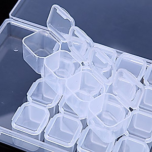 Jocestyle 28 Slots Plastic Storage Box Nail Art Rhinestone Tools Jewelry Display