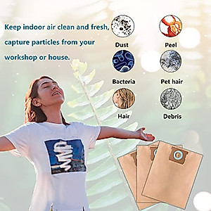 9 Pack DXVA19-4101 Vacuum Bags Compatible with DeWalt 6-10 Gallon Wet/Dry Vacuum DXV06P DXV09P DXV09PA DXV10P DXV10PL DXV10S DXV10SA DXV10SB