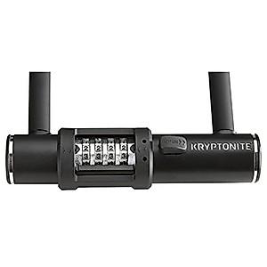 Kryptonite Combo Bike U-Lock Standard, Anti-Theft Security Bicycle Lock, 12mm Steel Shackle, 4-Digit Resettable Combination U Lock for Scooter Road Mountain Bikes