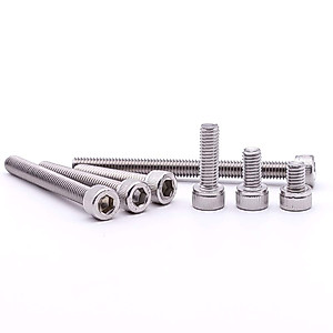 1/4-20 x 2 Socket Head Cap Screw Bolt, 304 Stainless Steel 18-8, Allen Hex Drive, Coarse Thread UNC, 10 PCS